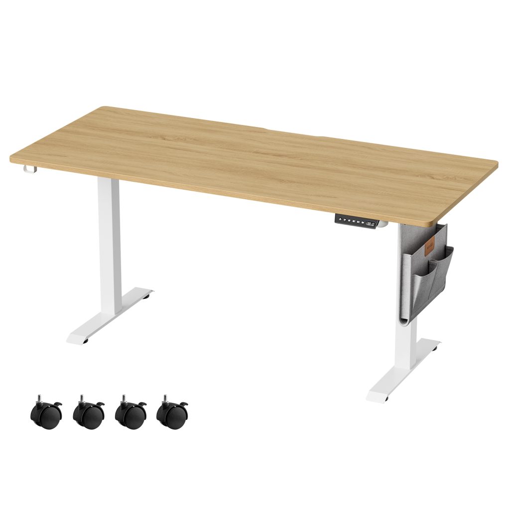 White vertical office desk
