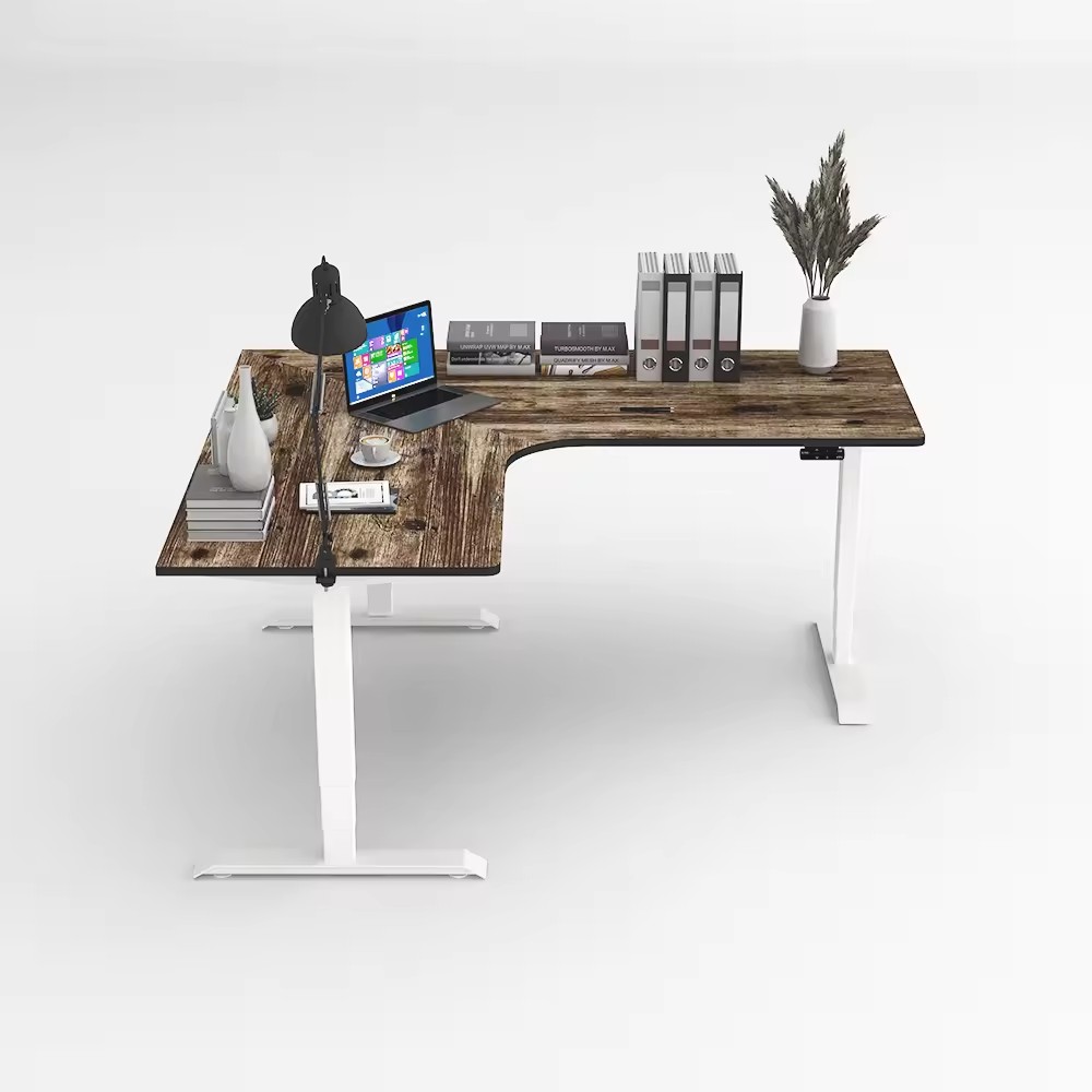 L-shaped office desk corner table